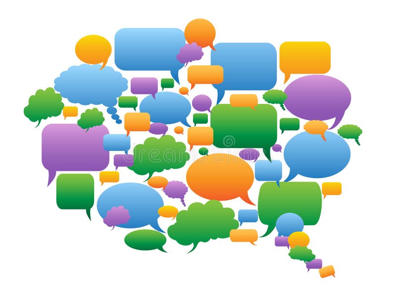 Colorful Speech Bubbles Group Stock Vector - Illustration of isolated ...