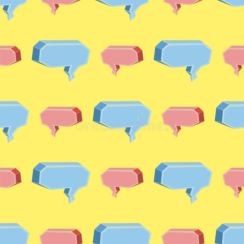Colorful Speech Bubbles Seamless Pattern Stock Vector - Illustration of ...