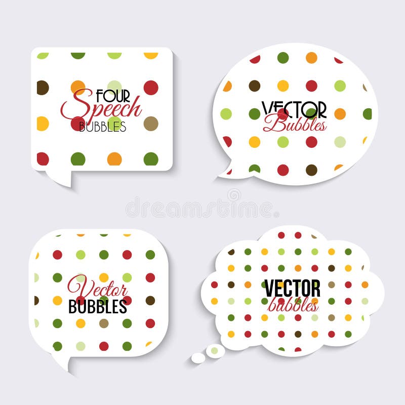 Colorful Speech Bubbles with Text. Stock Vector - Illustration of cloud ...