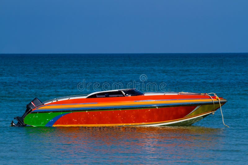 Colorful speed boat stock photo. Image of color, scenery - 54922148