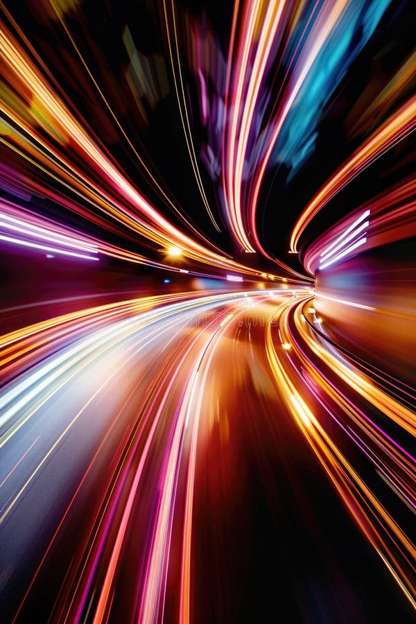 Colorful Speed Lines Blurred Motion Stock Photo - Image of effects ...