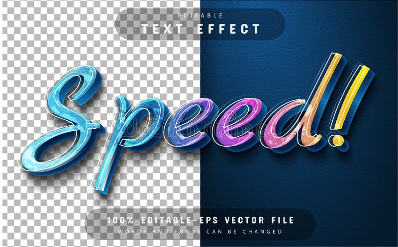 Colorful speed text effect stock vector. Illustration of abstract ...