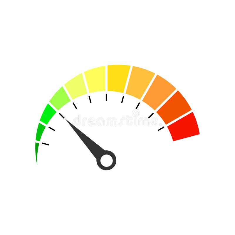 Colorful Speedometer Icon. Vector Illustration Stock Illustration ...