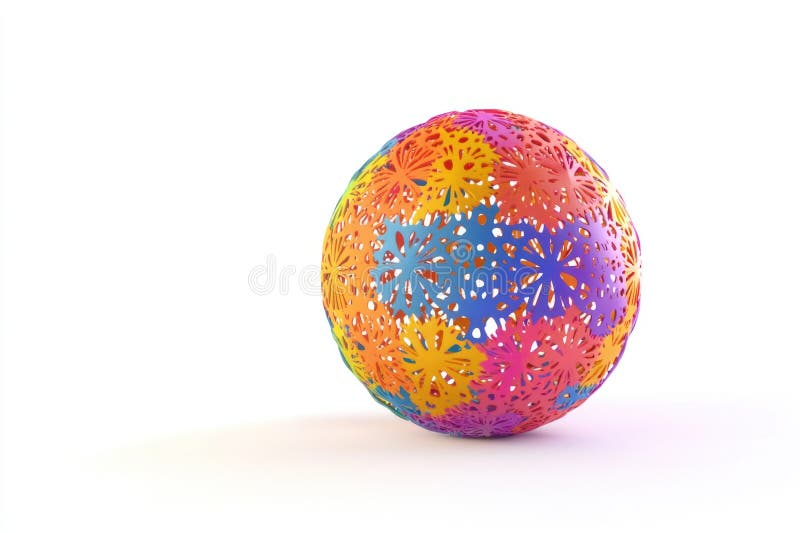 A Colorful Sphere on a Clean Background Stock Illustration ...
