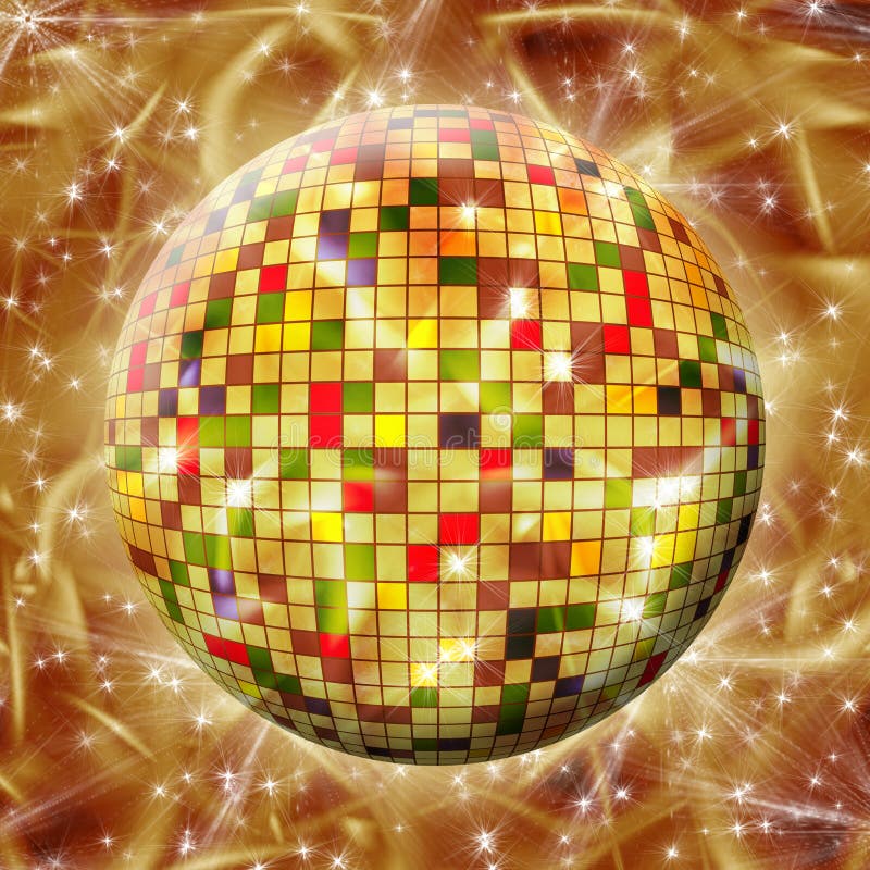 Colorful Sphere with Colored Squares on Abstract Background Stock ...