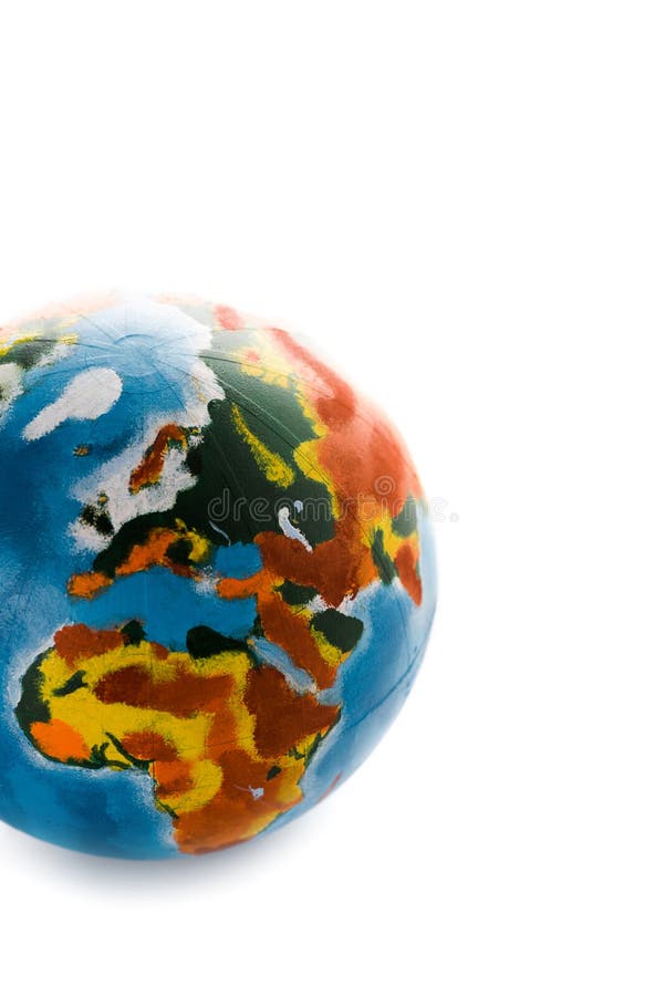 Colorful Sphere Globe on White with Stock Photo - Image of geography ...
