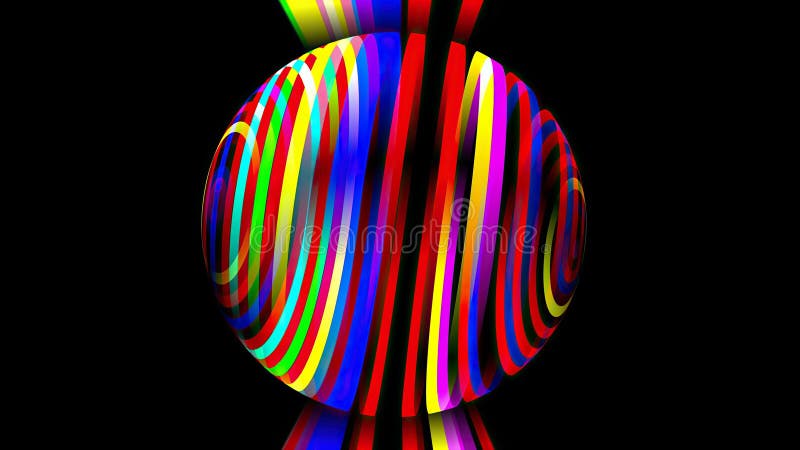 Colorful Sphere with Light Rays Stock Illustration - Illustration of ...