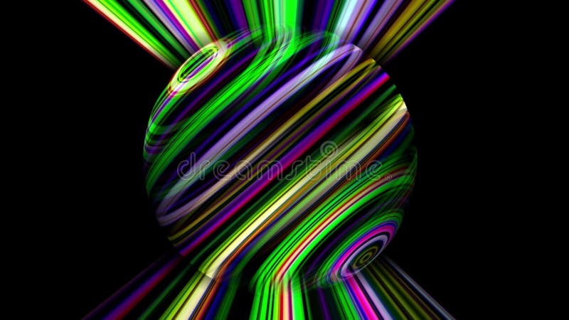 Colorful Sphere Spinning with Light Rays Stock Video - Video of color ...