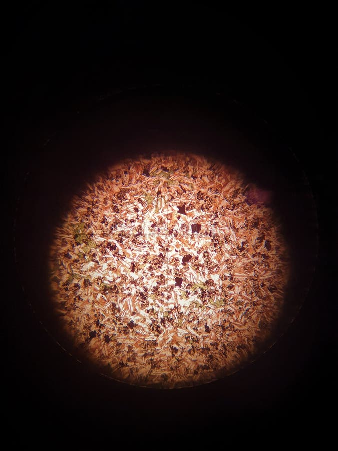 Colorful Sphere, with Vibrant Colors. Crystal Seen Under the Microscope ...