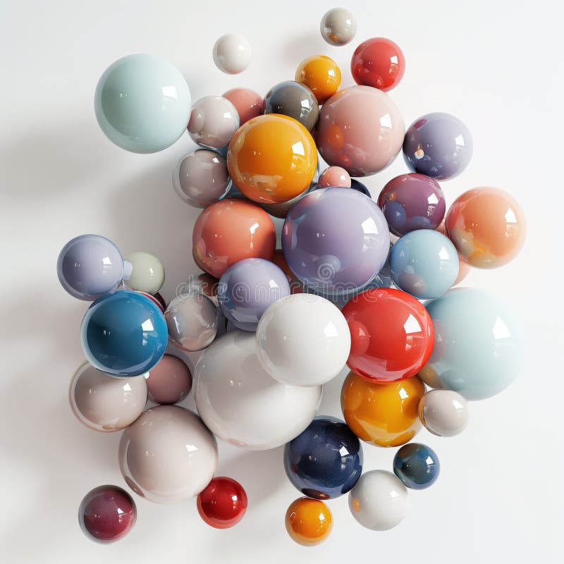 Colorful Spheres Cluster stock photo. Image of assorted - 315215430