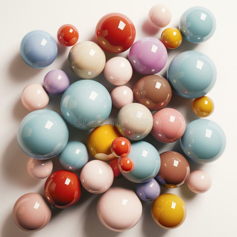 Colorful Spheres Composition Stock Image - Image of abstract, playful ...
