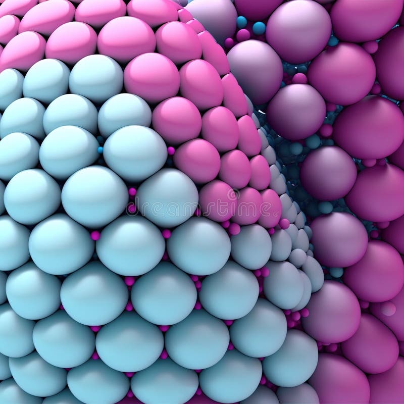 Colorful Spheres 3d Render. Ball Pattern with Rubber Texture with ...