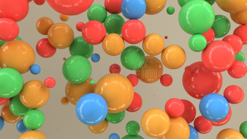 Colorful Spheres of Random Size on White Background Stock Illustration ...