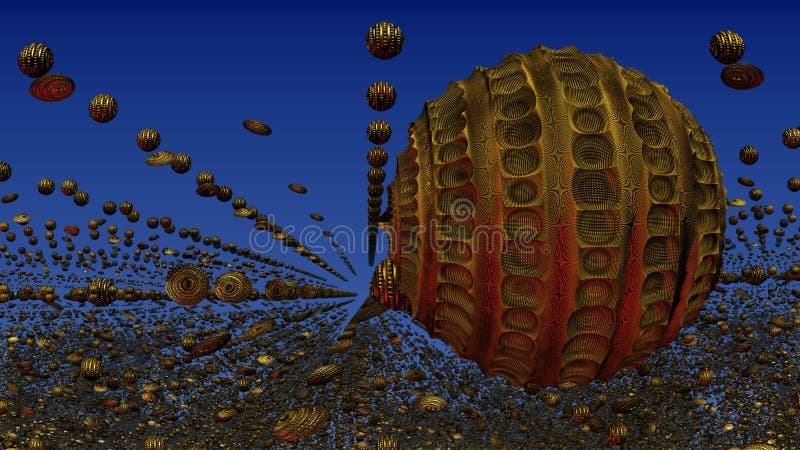Colorful Spheres Roll in a Vacuum.3d Render Stock Illustration ...