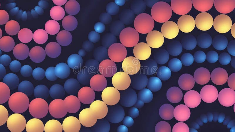 Colorful Spheres Rotating Endlessly, Creating Mesmerizing Visual ...