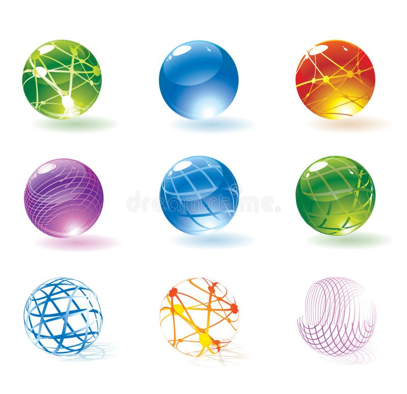 Assorted globe icons stock vector. Illustration of assortment - 4797395