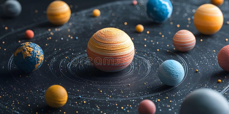 Colorful Spherical Objects in Circular Arrangement Stock Illustration ...