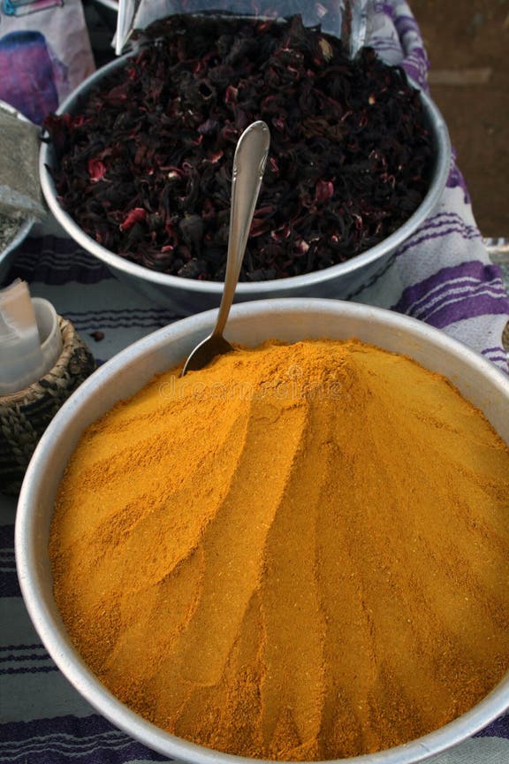 Colorful spices - Egypt stock photo. Image of africa, orange - 1825928
