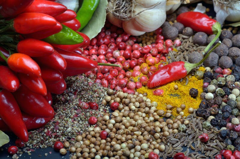 Colorful Spices and Vegetables Stock Image - Image of macro, color ...