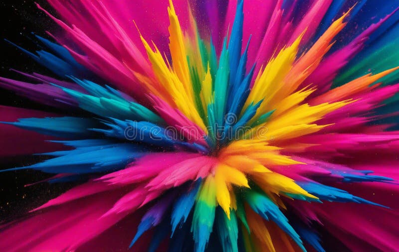 Colorful Spikes Exploding in a Vibrant Starburst Design Stock ...
