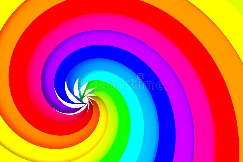 Colorful Spiral Paint Pattern Stock Illustration - Illustration of ...