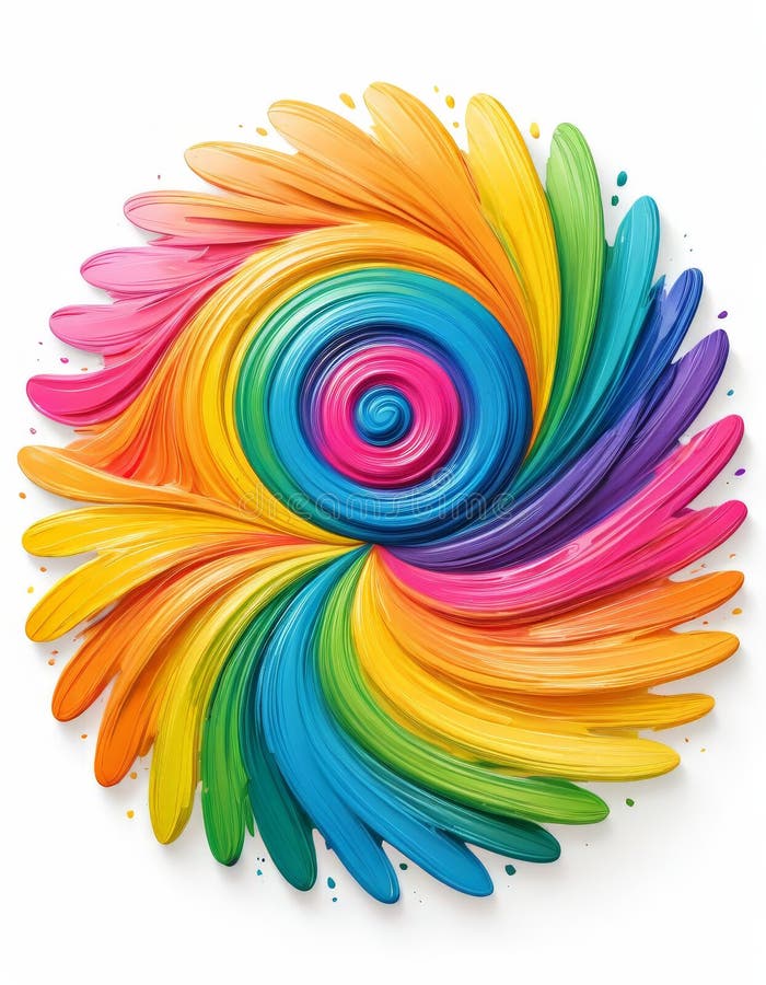 Colorful Spiral Abstract Art with Bright Swirls Stock Photo - Image of ...