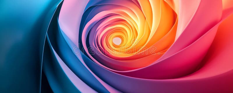 Colorful Spiral Abstract Background, Vibrant Design Stock Image - Image ...