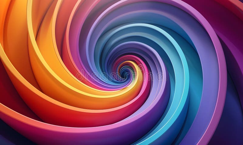 Colorful Spiral Background 3d Design, Generated by AI Stock ...