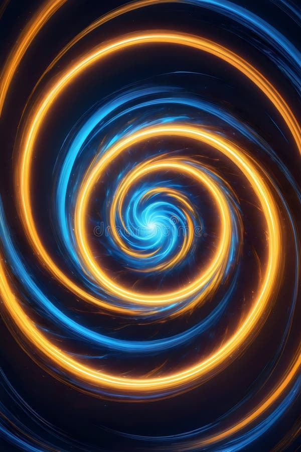 Colorful Spiral with the Bright Blue and Orange Lines of the Spiral ...