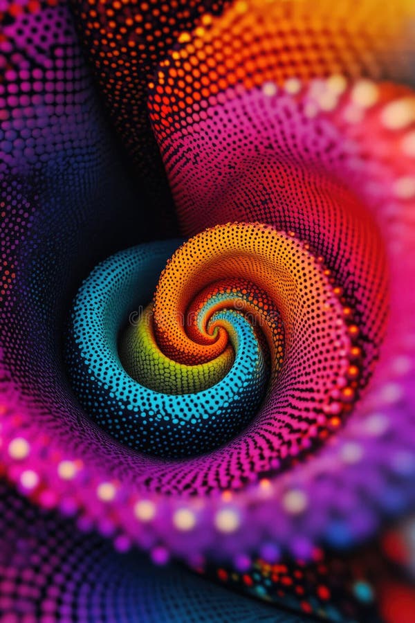 Colorful Spiral Design Close-Up Stock Photo - Image of upshot, spiral ...