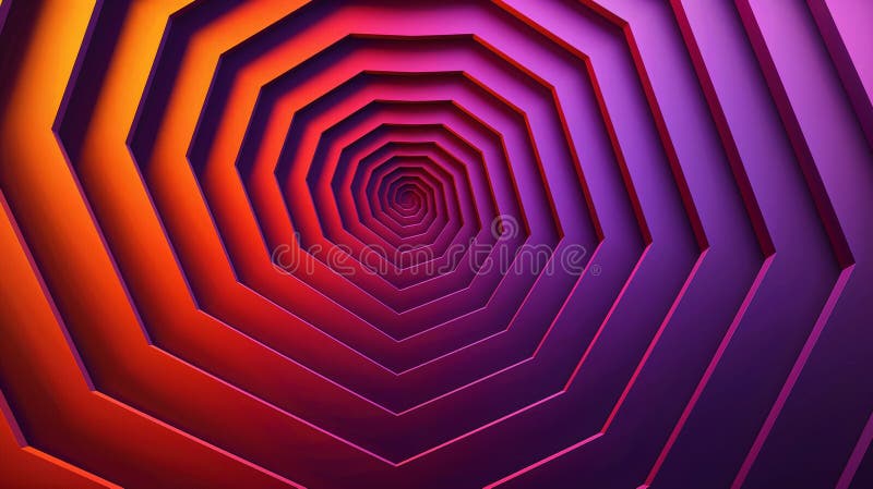 Colorful Spiral Design Creates a Mesmerizing Tunnel Effect with Vibrant ...
