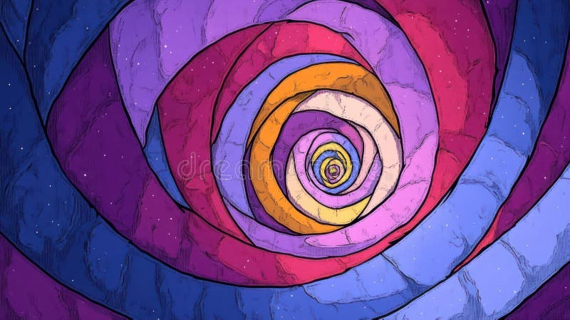 A Colorful Spiral Design Creating a Mesmerizing Visual Effect Stock ...