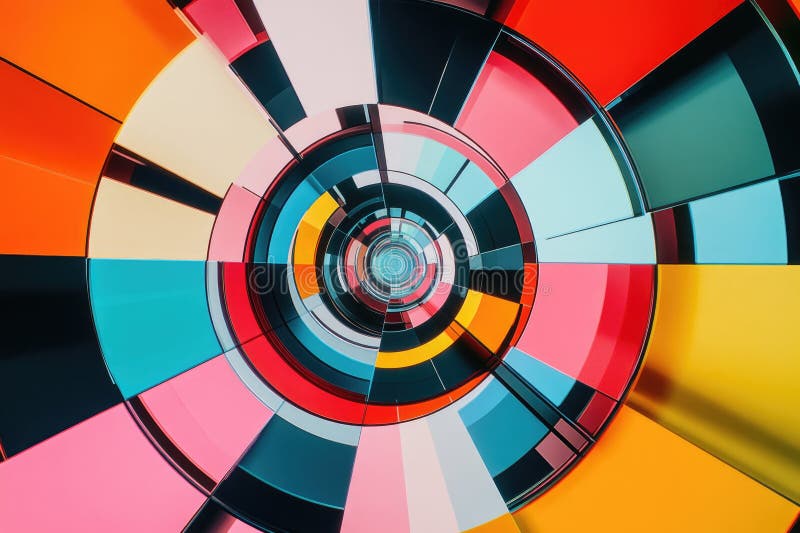 A Colorful Spiral Design Element Stock Illustration - Illustration of ...