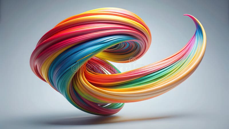 Colorful Spiral of Flowing Paint Creates Vibrant and Dynamic Visual ...