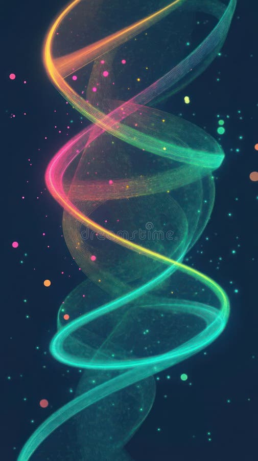 A Colorful Spiral of Light and Particles, Evoking a Sense of Motion and ...