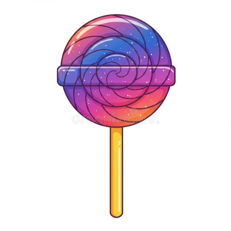 Colorful Spiral Lollipop Pixel Art Stock Illustration - Illustration of ...