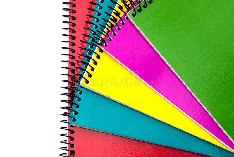 Colorful spiral notebooks stock photo. Image of colors - 31802068