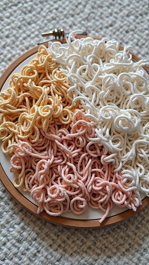 Colorful Spiral Pasta Variety on Woven Surface Stock Image - Image of ...