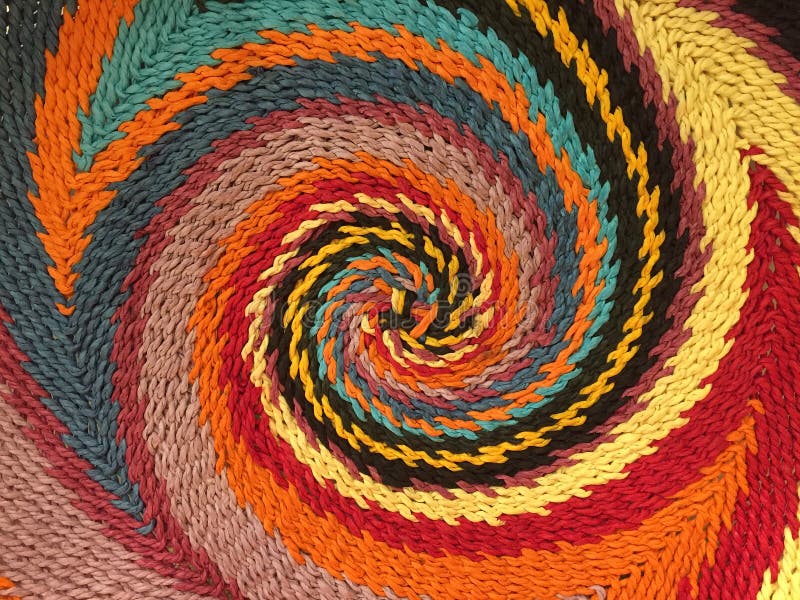 Spiral Art Pattern on Canvas Stock Illustration - Illustration of ...