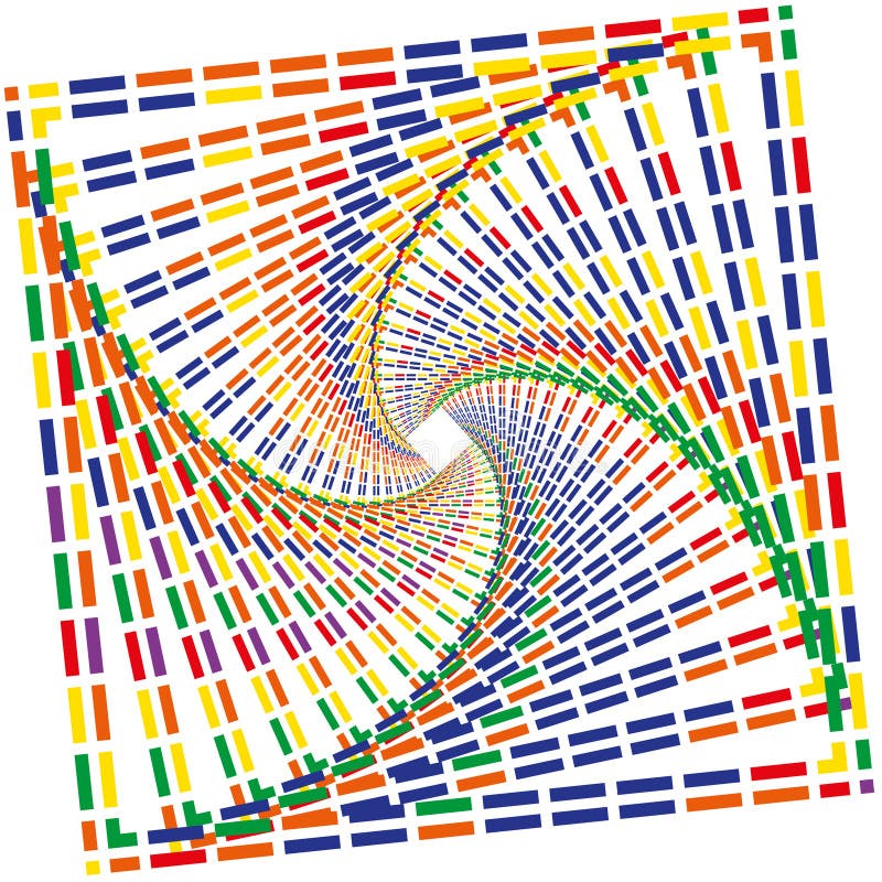 Optical Art Square Illusion Pattern Stock Vector - Illustration of ...