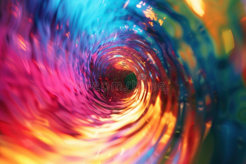 A Colorful Spiral with a Rainbow of Colors Stock Illustration ...