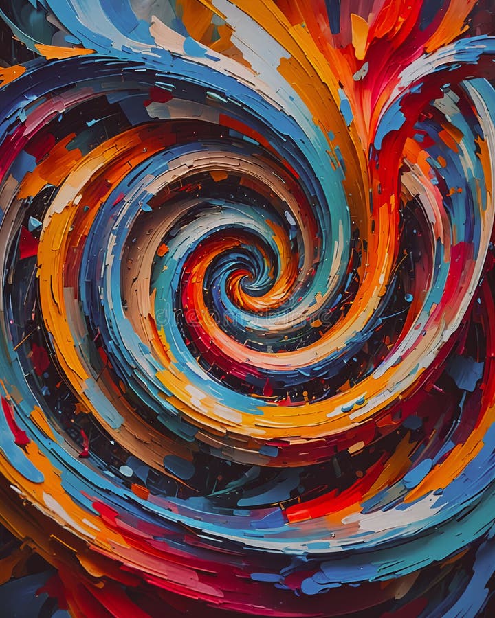 A Colorful Spiral is Shown with the Word Spiral on the Top. Stock ...