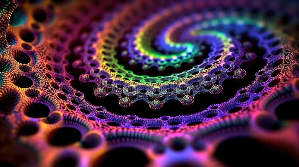 A Colorful Spiraling Pattern Stock Illustration - Illustration of ...