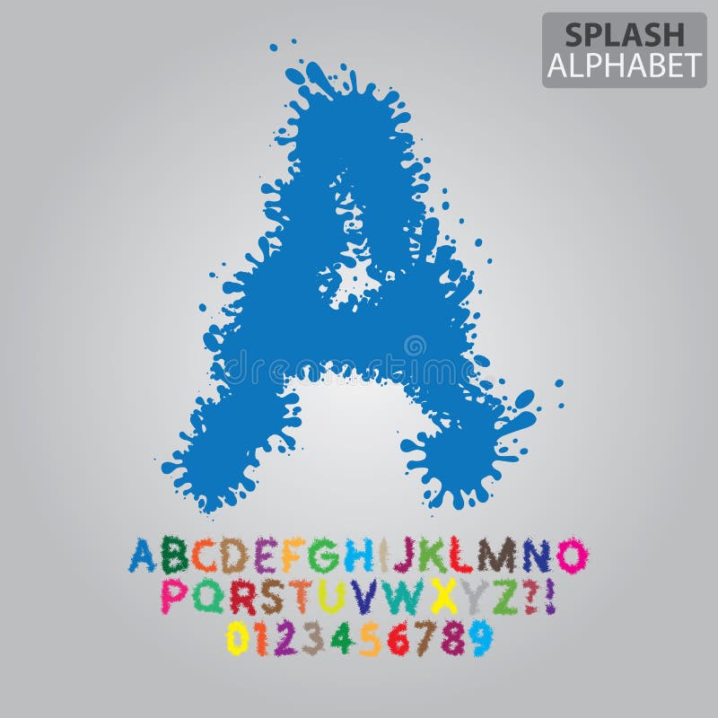 Colorful Paint Splash Alphabet Letters Stock Illustrations – 328 ...