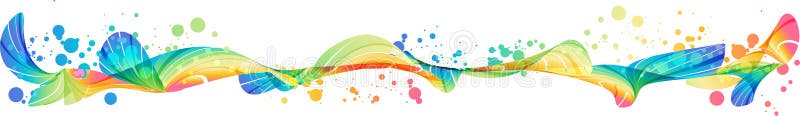Colorful Splash Horizontal Design Stock Vector - Illustration of banner ...