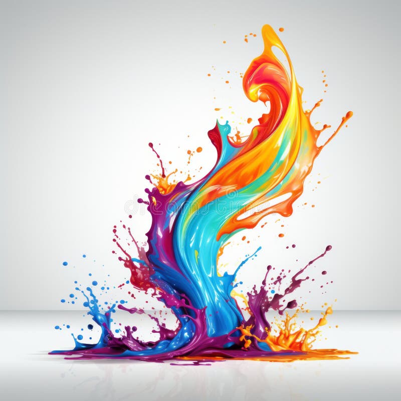 Paint Splash Vector Illustration on White Background Stock Illustration ...