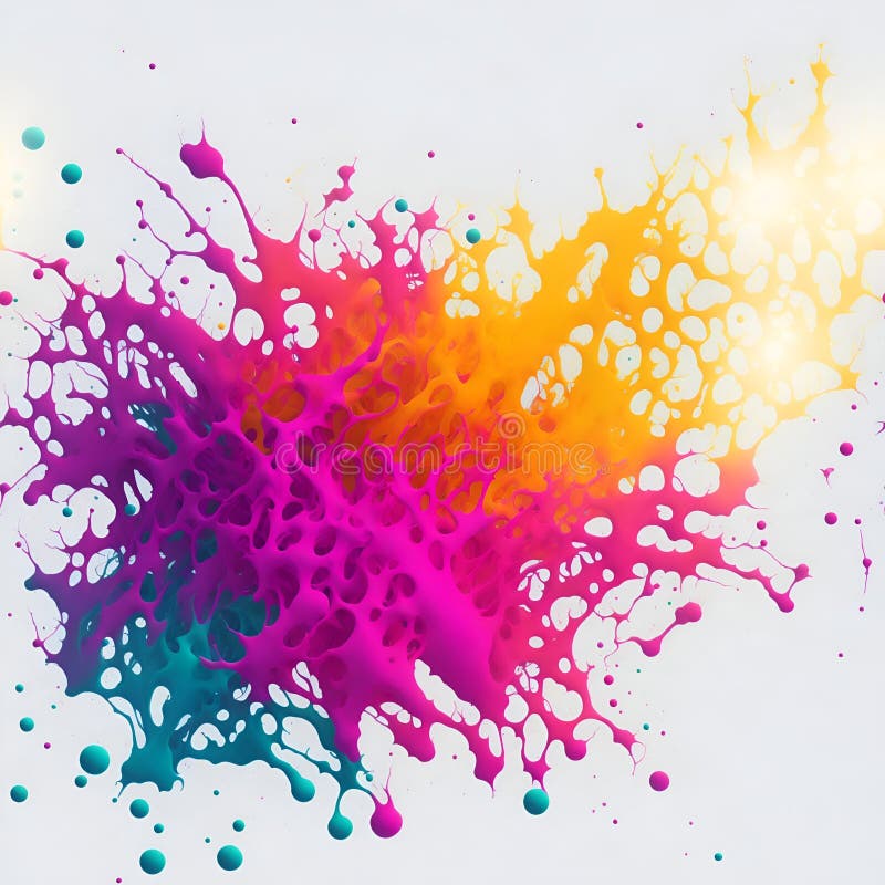 Colorful Splash Powder Illustration. AI Generated Stock Illustration ...