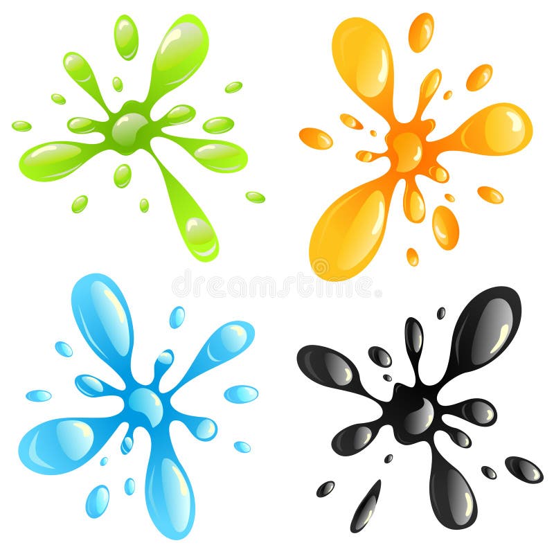 Splash set vector stock vector. Illustration of black - 7723333