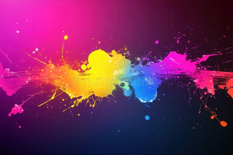 Colorful Splash with Vibrant Yellow, Pink, and Blue Hues for Creative ...