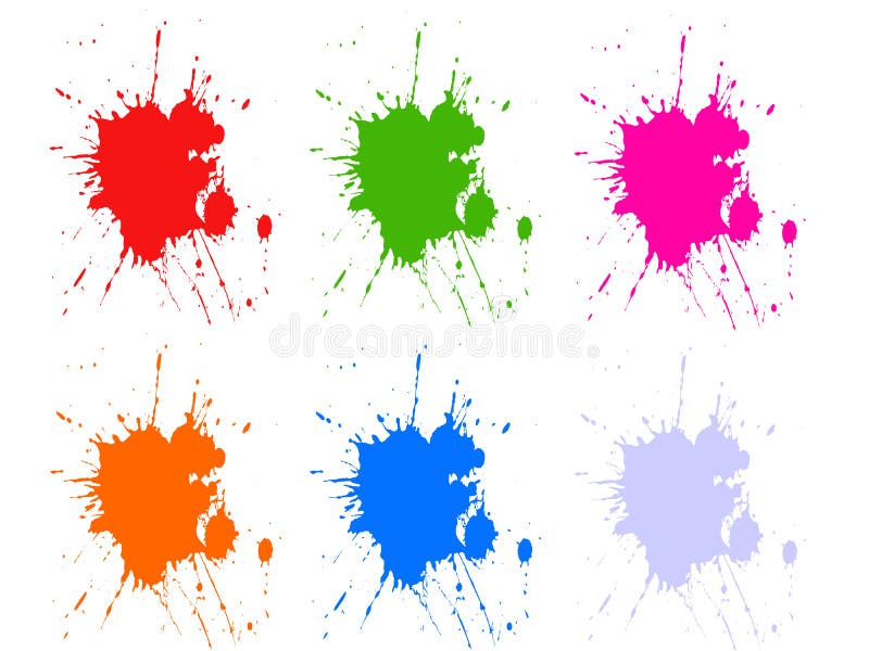 Colorful splashes stock vector. Illustration of splodge - 14540895